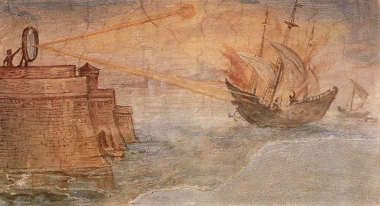 (213 BC) Marcellus attacks Syracuse, Italy. Archimedes invented many ...