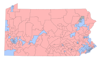Map of PA House districts in Pennsylvania