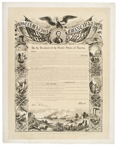 The Emancipation Proclamation, January 1, 1863. New-York Historical ...