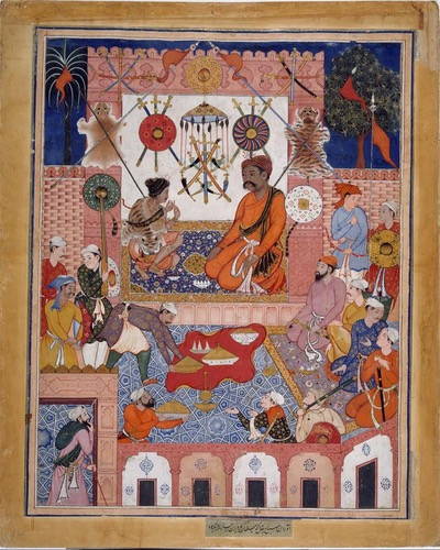 Hamzanama (the stories of Hamza); Mesbah the Grocer Brings the Spy ...