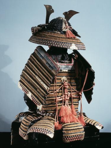 This is armour that was worn by Medieval samurai.