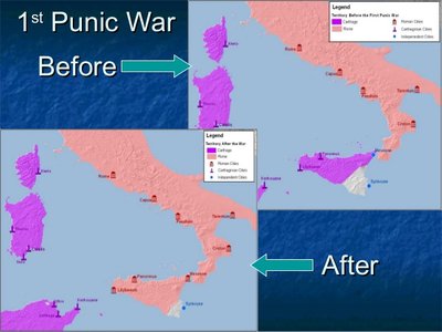 These maps explain the territorial change that happened after the Punic ...