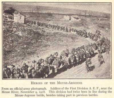 Picture from newspaper honoring the heroes of Meuse Argonne