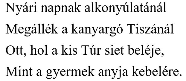 Állapítsd meg a vers rímelését!