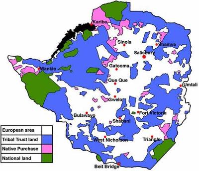 Land distribution during the colonial period.