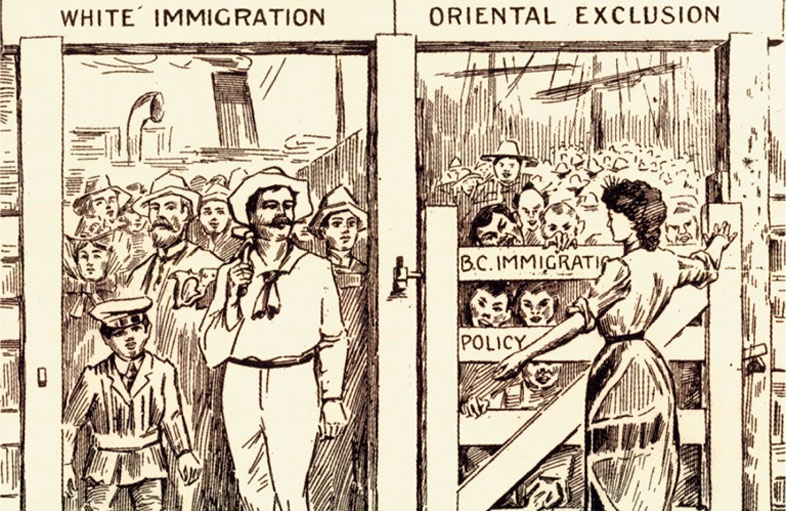 NO ONE COULD COME OR LAND HERE ''OF ASIATIC RACE''.