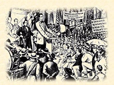 Abraham Lincoln House divide Speech at the State Capitol in Springfield ...