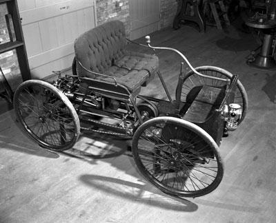 Henry Ford's first production of a car.