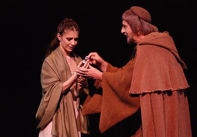 Friar Lawrence gives Juliet the sleeping potion. Image from: https ...