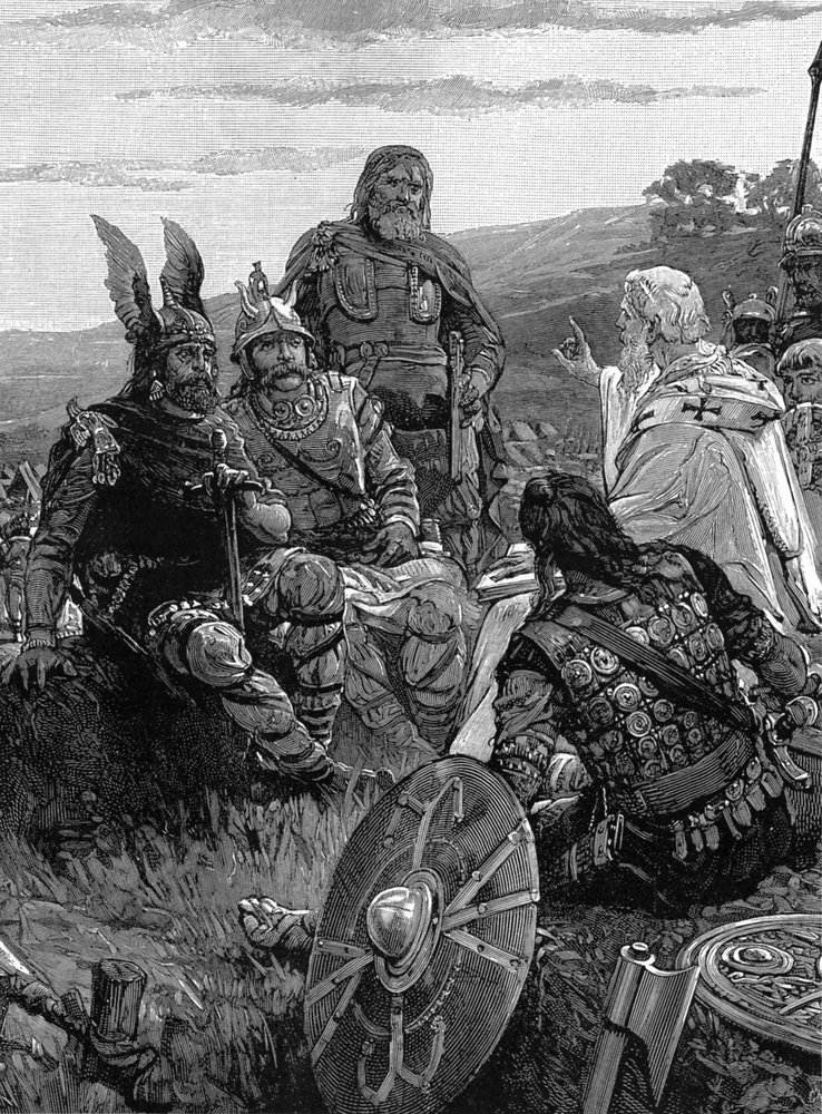 Preached Arianism, translates Bible to Gothic (https://upload.wikimedia ...