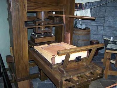 Printing Press using wood blocks
