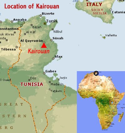 Location of Kairouan