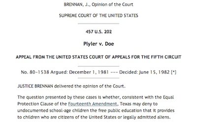 1982: Plyler V. Doe (1982)
