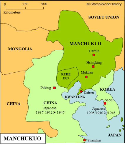 Japan set up a puppet government in Manchuria and renamed it Manchukuo.