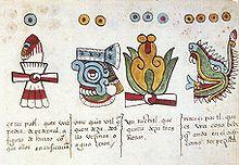 Example of a page from the Aztec Codex