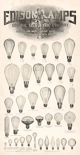 Edison Lamps. General Electric Company. Sales poster from 1903.
