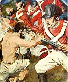 The Redcoats storm the Stockade!