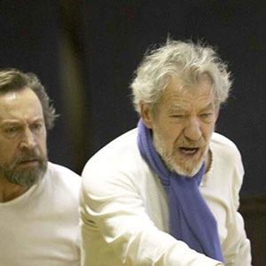 Jonathan Hyde as Kent (left) and Ian Mckellen as Lear in rehearsal for ...