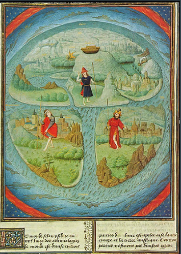 Another type of map made during the middle ages was the T and O maps ...