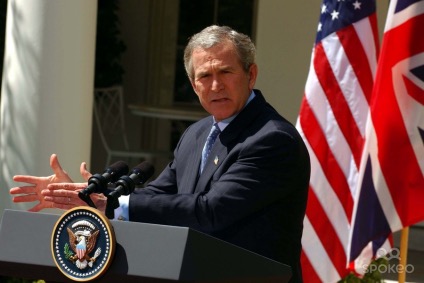 George W Bush speaking.