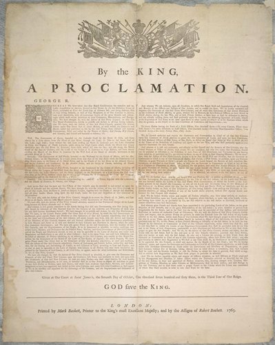 The Royal Proclamation document.