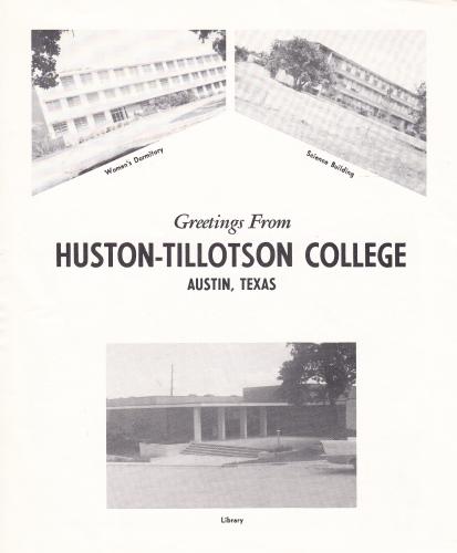 Promotional brochure for Huston-Tillotson College, 1962