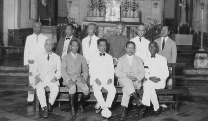 Aguinaldo and ten other delegates in the first Assembly