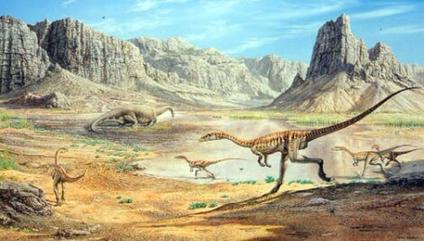 During the Triassic period it was hot and dry.