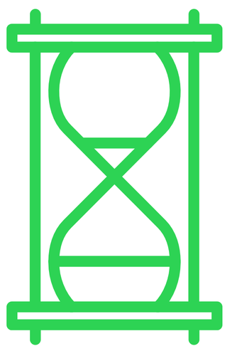 The hourglass was invented to keep track of a short amount of time.