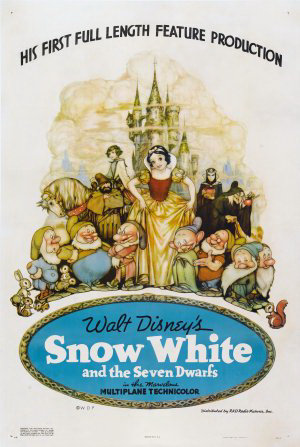 Walt Disney's first animation feature film "Snow White" in 1923.