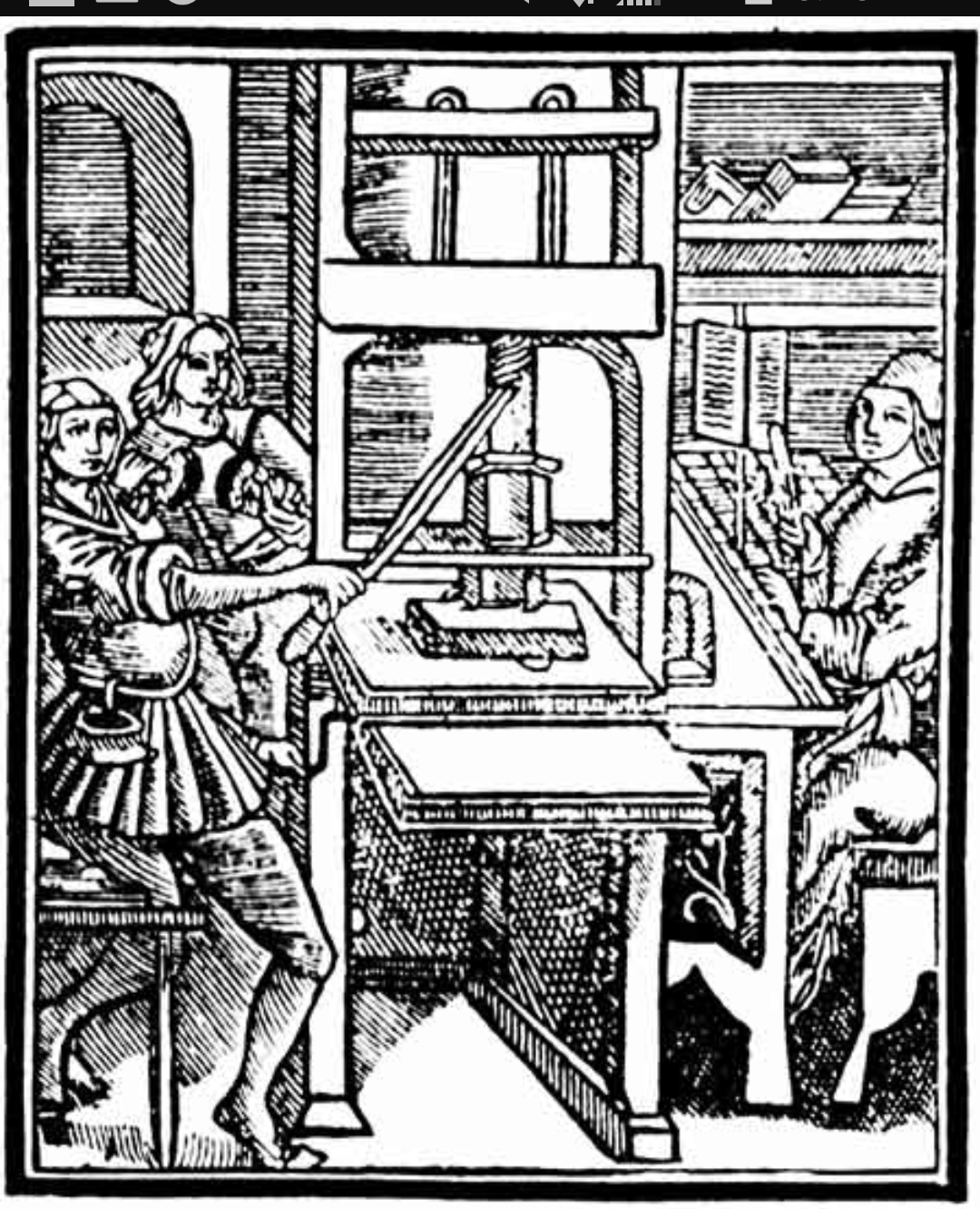 1440, Guttenberg invited a portable printing press that used an oil