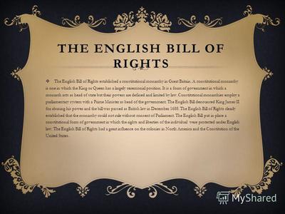 English bill of rights 1689