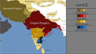This shows the area that the Gupta empire had under control