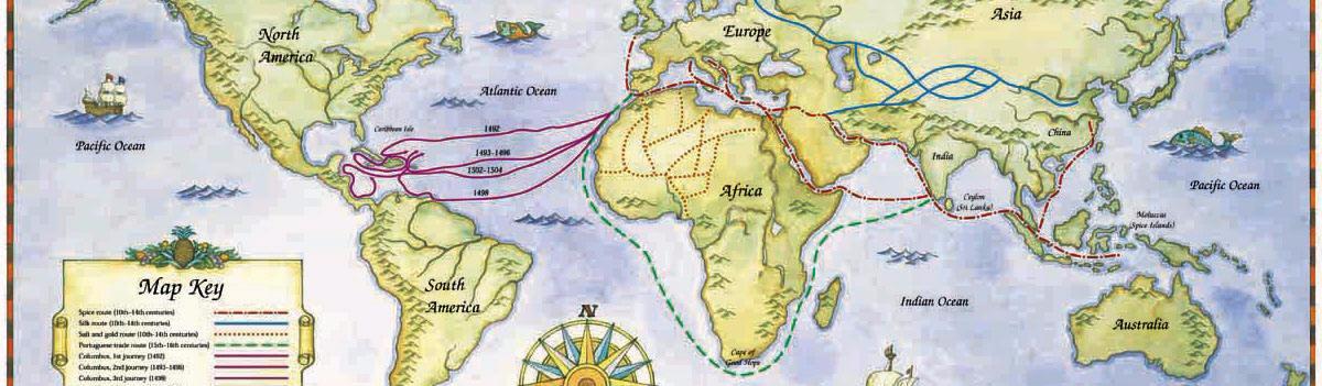 European Explorers Map
