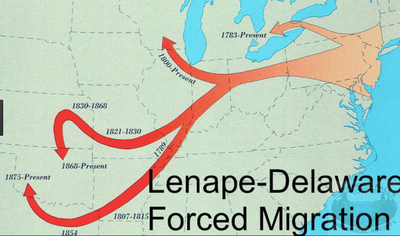 Lenape/ Delaware forced migration