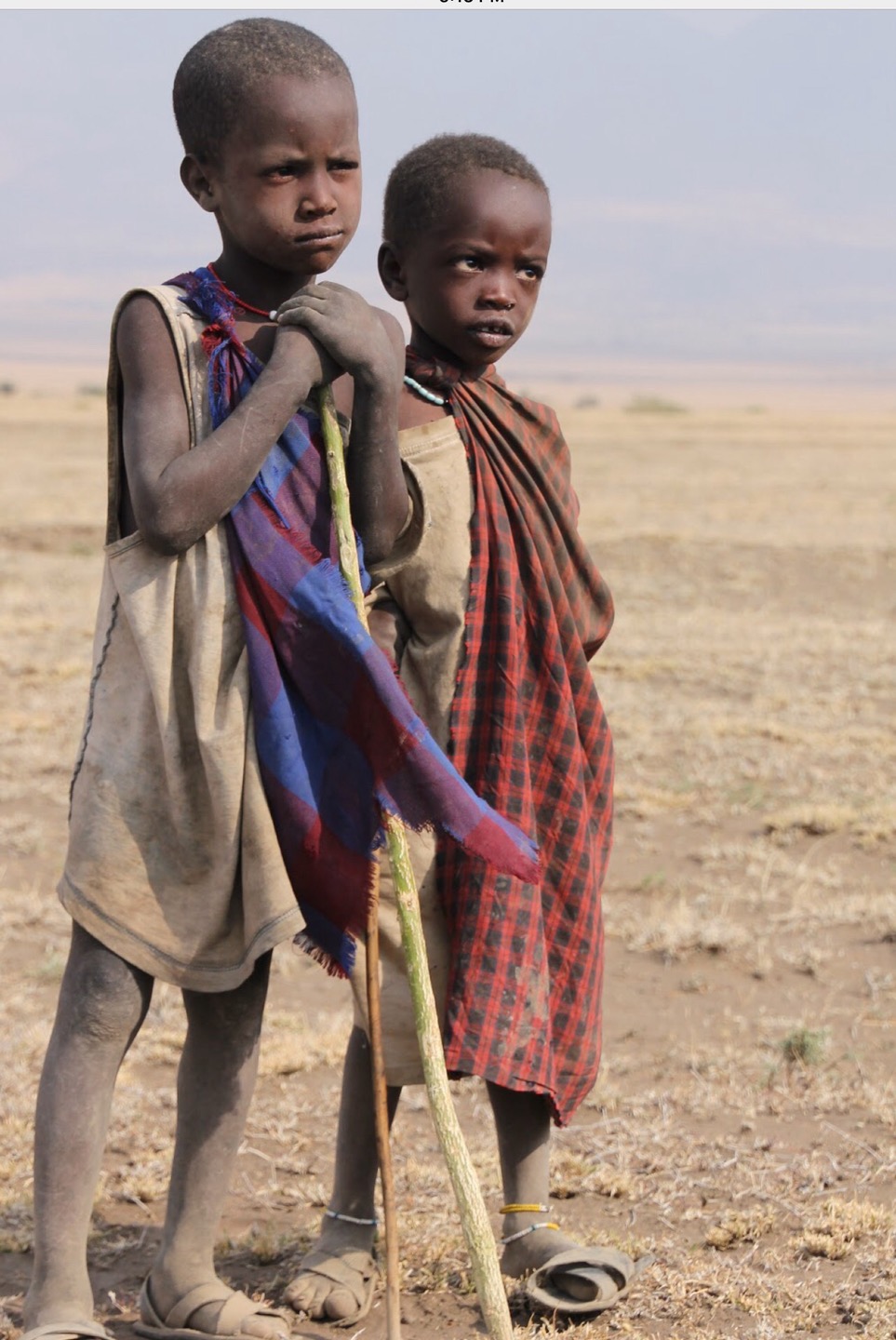This is an image of two Sudanese refugees desperate for a home.