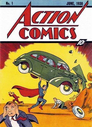Action Comics #1 (June 1938), the debut of Superman.Cover art by Joe ...