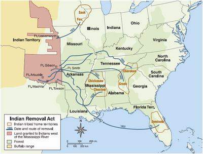 Indian Removal Act Of 1830 Map