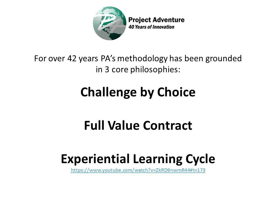 The Project Adventure mission was created... "To be the leading ...