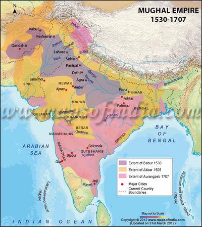 As you tell Akbar ruled a big part of India, it was around the 1530's ...