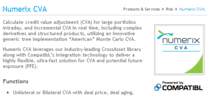 2009: Numerix enters as an early leader in the CVA arena Launching its ...