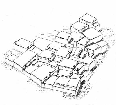 Casas en Catal Hüyük. Anatolia. c. 6000 a.C. (reconstrucción ...