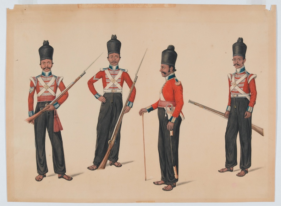 Members of the 40th Madras Native Infantry, 1835 (c).Watercolour on ...
