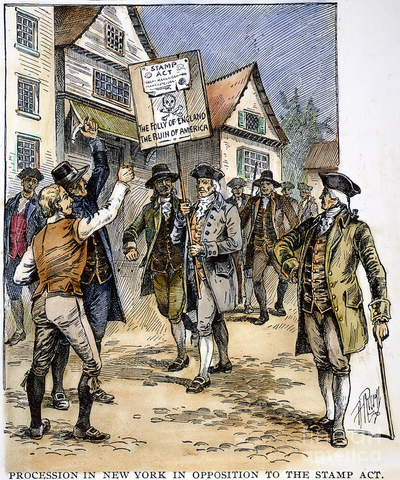 The Stamp Act was made in 1765. The law imposed a tax on every legal ...