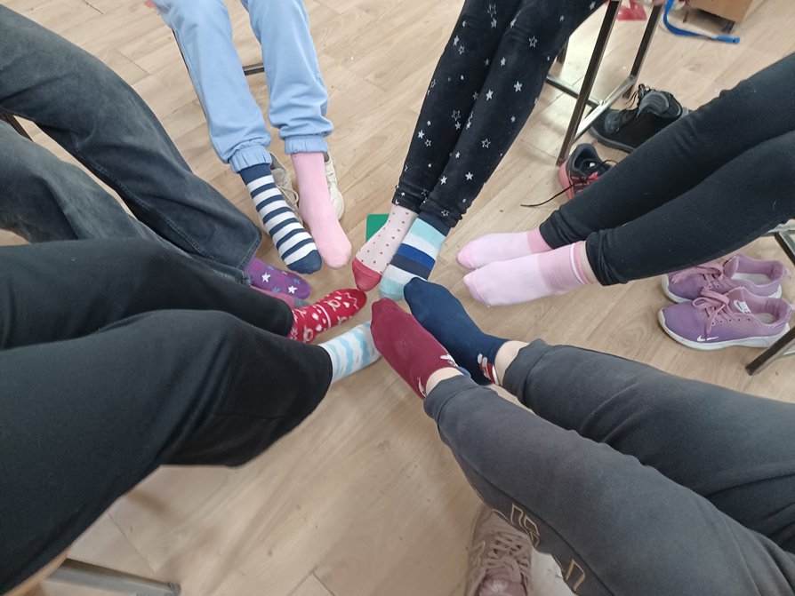 The students and the teacher from the secondary school Saint Nicholas ...