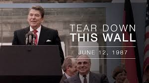 "Tear down this wall!" is a line from a speech made by U.S. President ...