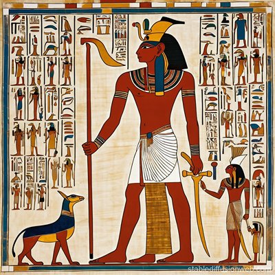Amun-Ra - sun god and god of the wind