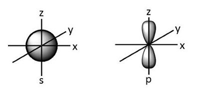 This image illustrates an S and P orbital.