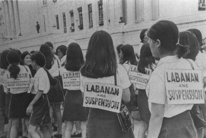 MAKIBAKA members protesting the Marcos Regime in 1970