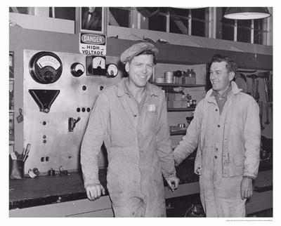 This could be a picture of Moose's dad working as an electrician at ...
